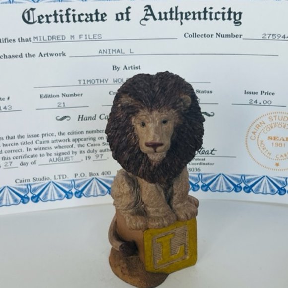 Accents | Tom Clark Gnome Alphabet Figurine Coa Signed Animal Block Tim ...